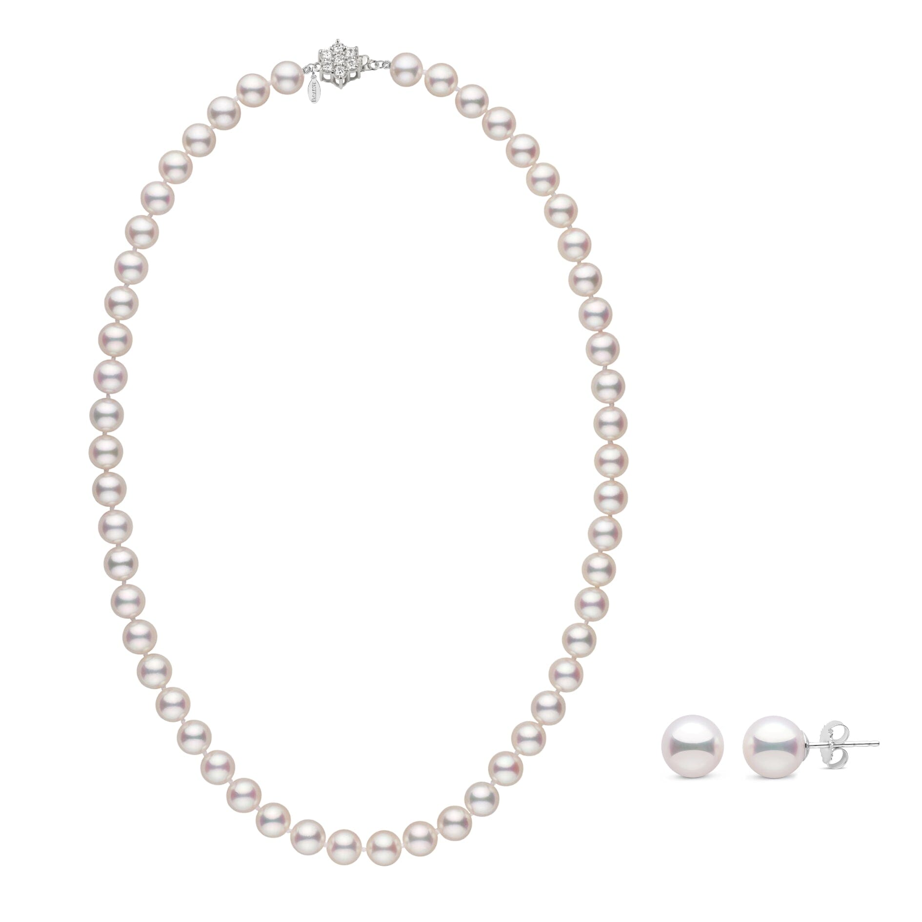 GIA Certified Hanadama akoya Pearl Set 7.5–8.0 mm | Pearl Paradise